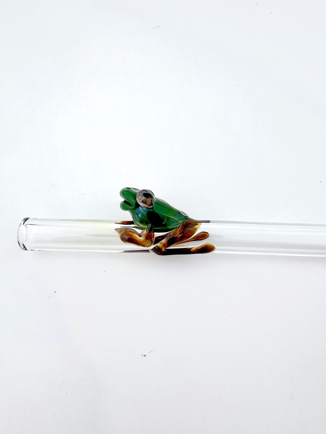 FROG GLASS STRAW Reusable Straws Glass Straws Glass Drinking Straw Frog ...