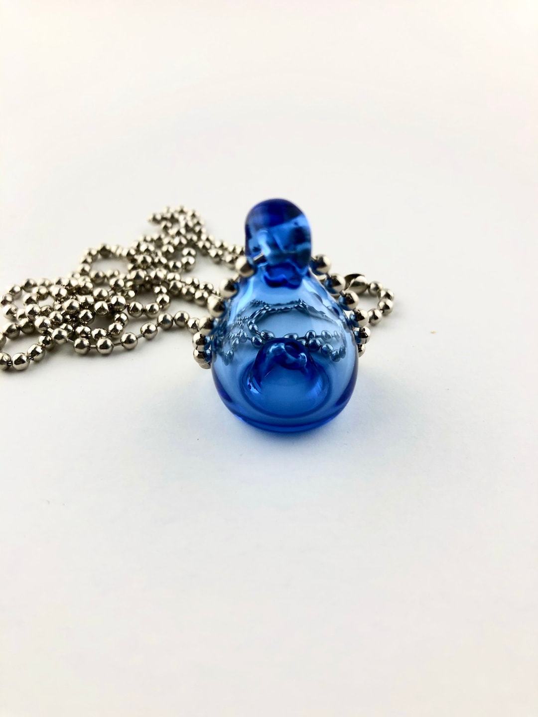 Blue Essential Oil Diffuser Pendant - Refillable Handmade to Order ...