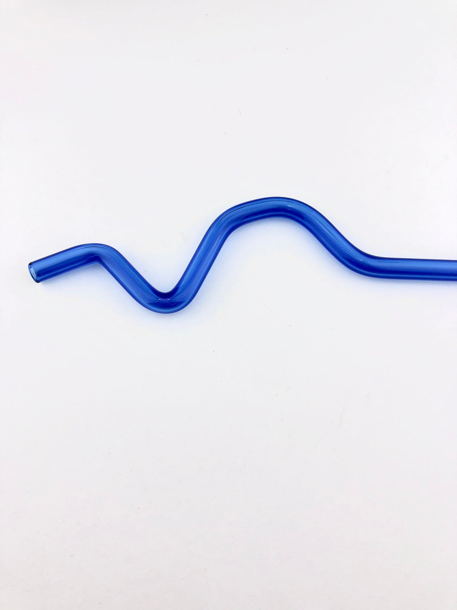 Light Blue Crazy GLASS STRAW Reusable Straws Bendy Straws - Etsy