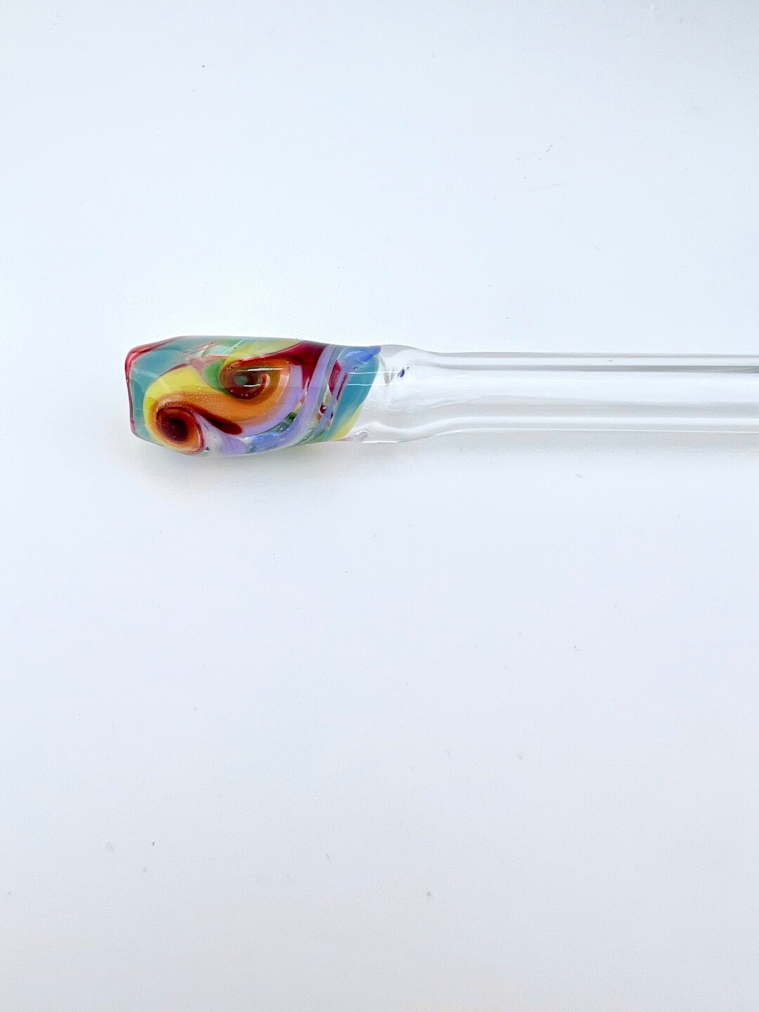 Rainbow Swirl GLASS STRAW - Custom Straws | Glass Straws | Rainbow ...