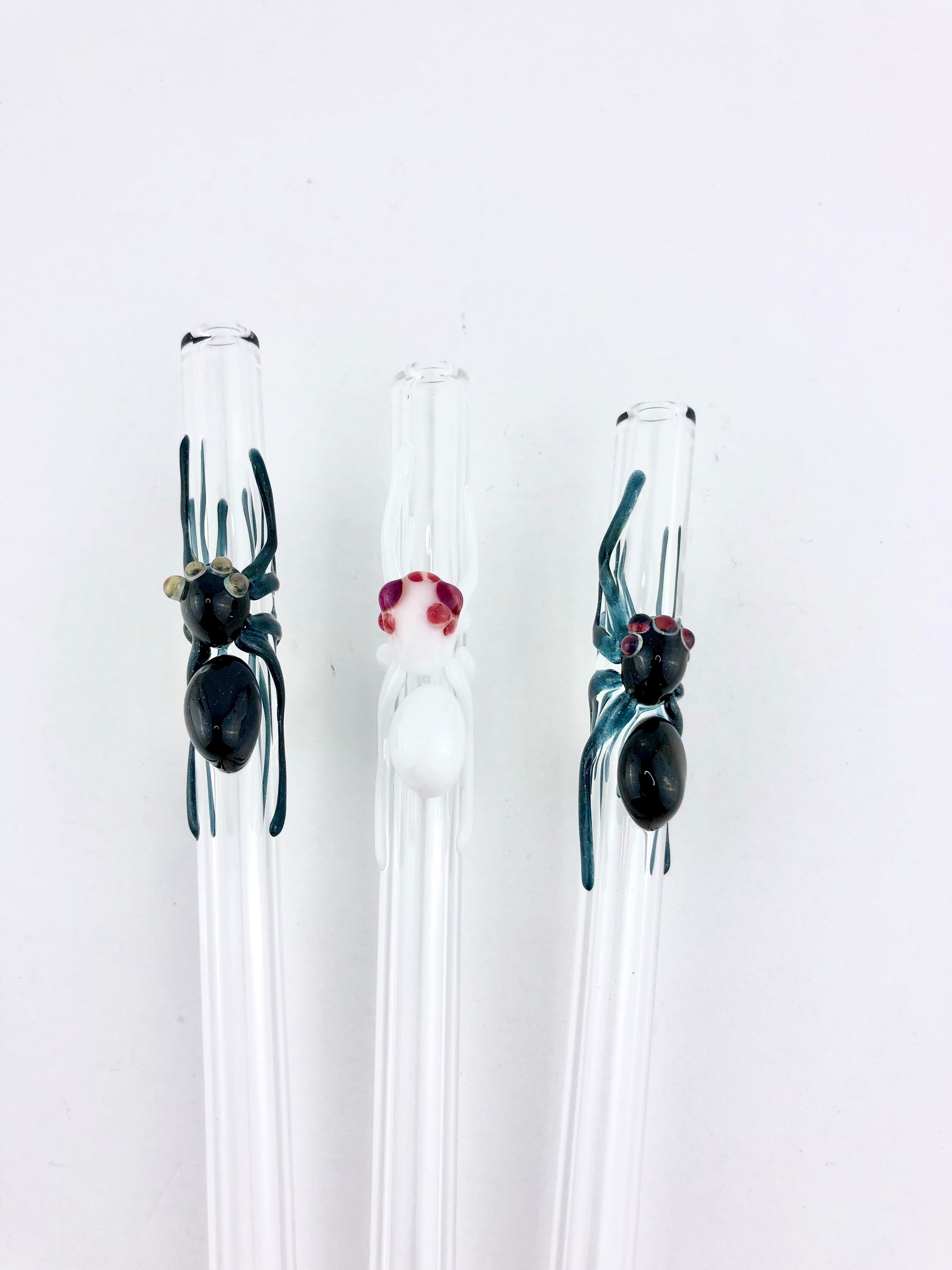Spider GLASS STRAW - Boba Straws | Reusable Straws | Smoothie Straw ...