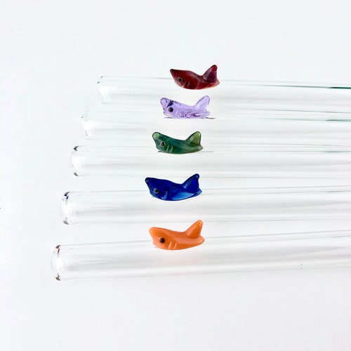 WIDE Squid GLASS STRAWS Reusable Boba Straw Bubble Tea - Etsy