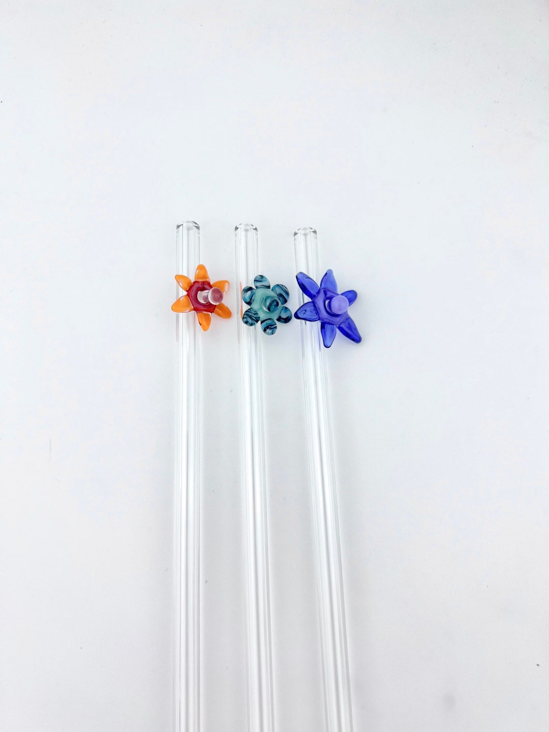 Fidget Spinner Glass Straw: Handmade Borosilicate, Eco Friendly - Etsy