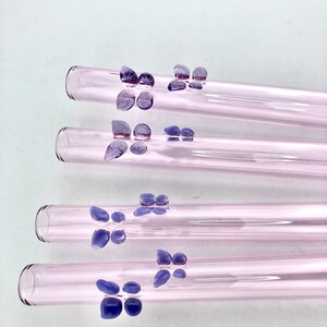 Butterfly on Pink GLASS STRAW - Custom Straws | Reusable Straws | Glass ...