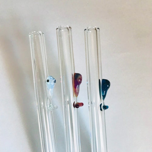 WIDE Squid GLASS STRAWS Reusable Boba Straw Bubble Tea - Etsy