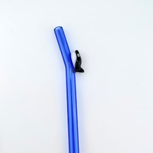 ORCA on Light Blue GLASS STRAW - Reusable Straws | Glass Straws | Eco ...