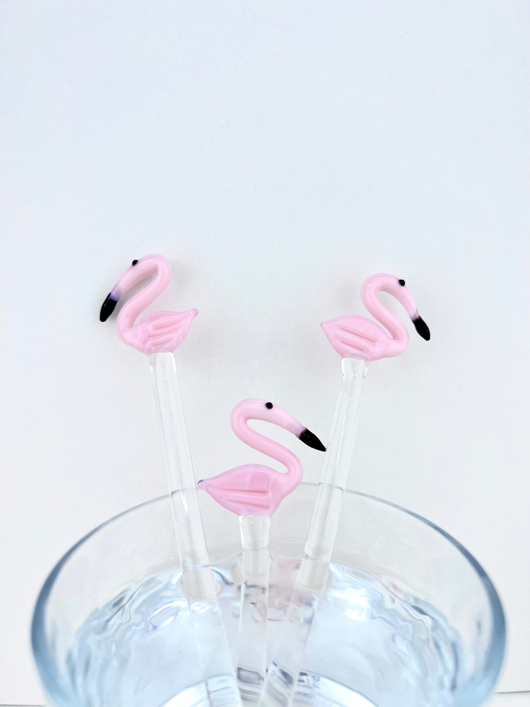 Glass Flamingo Stir Stick Drink Stirrers Custom Stir Sticks Glass Stir ...