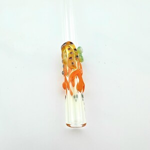 Handmade Coral Design Glass Straw: Reusable Boba & Smoothie Straw - Etsy