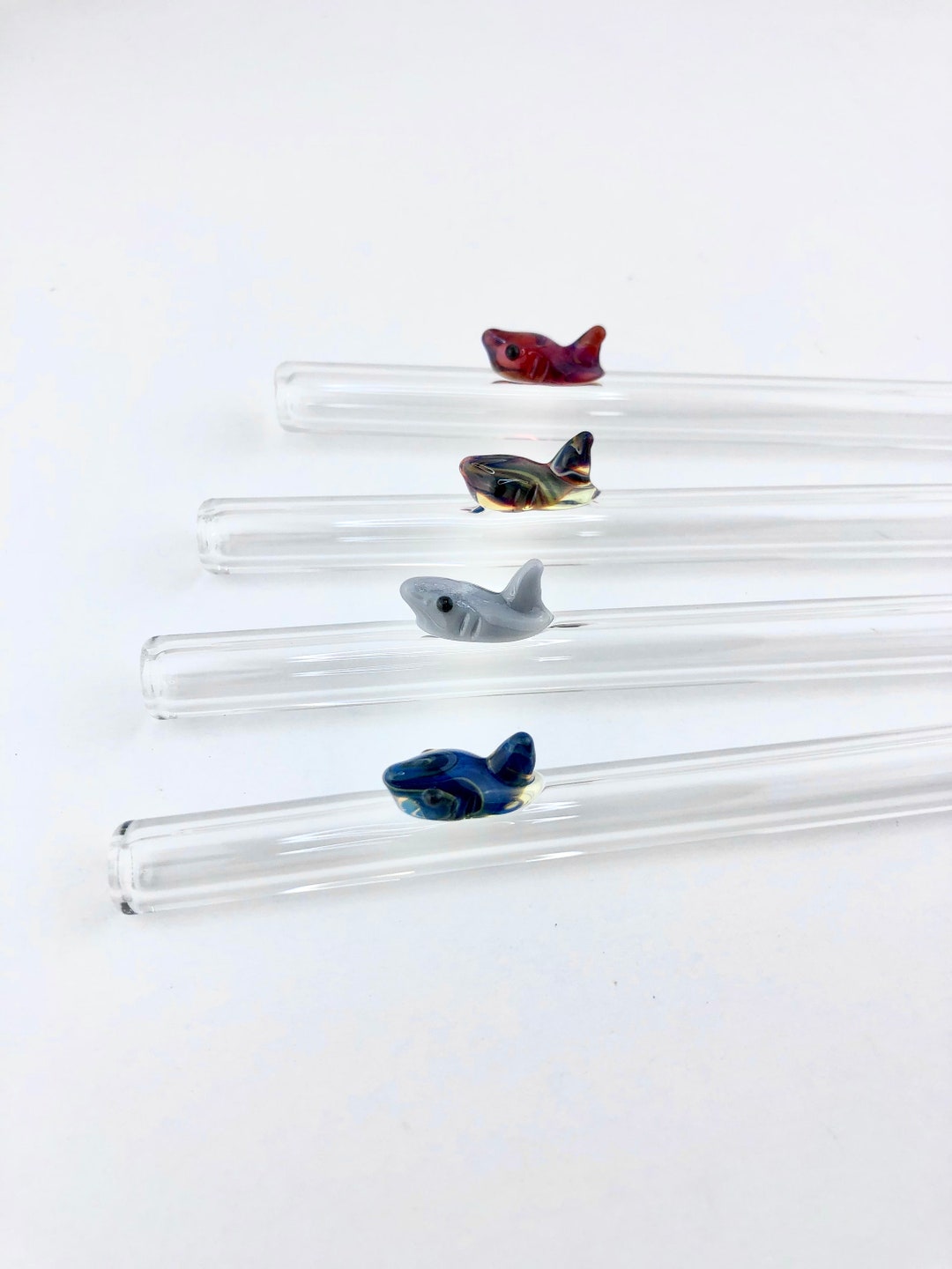 Pack of Shark Glass Straws - Shark GLASS STRAW Pack | Reusable Straws ...