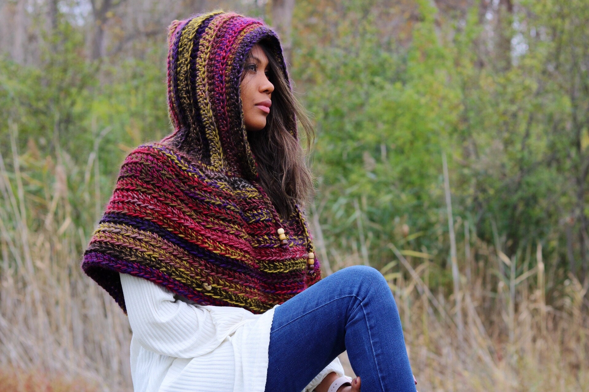 Crochet Hooded Capelet PATTERN & VIDEO TUTORIAL - Etsy