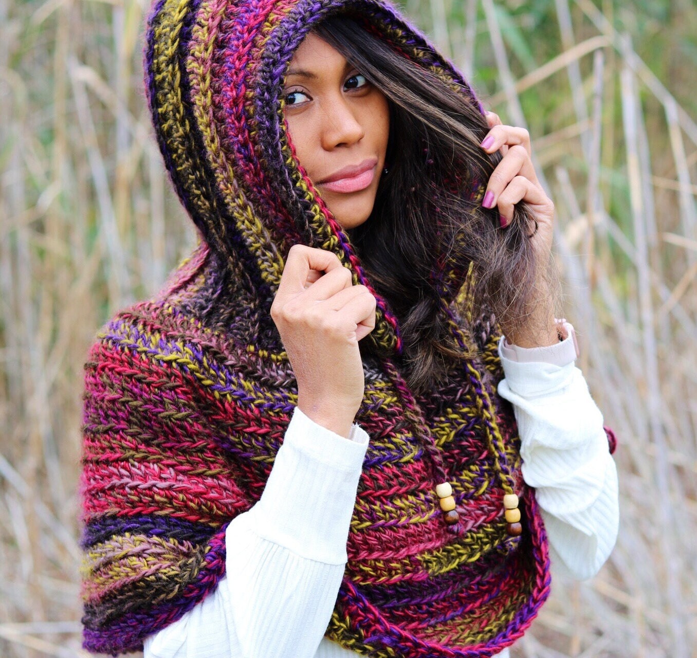 Crochet Hooded Capelet PATTERN & VIDEO TUTORIAL - Etsy