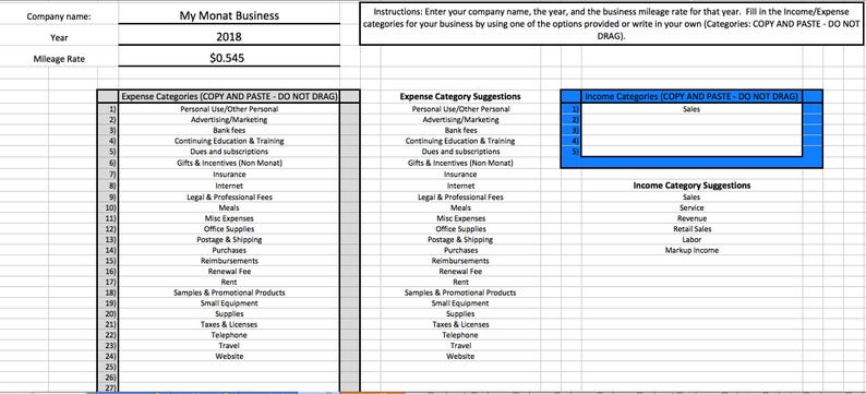 2018 Monat Income/expense Tracker, Monthly Cash Flow Spreadsheet, User ...