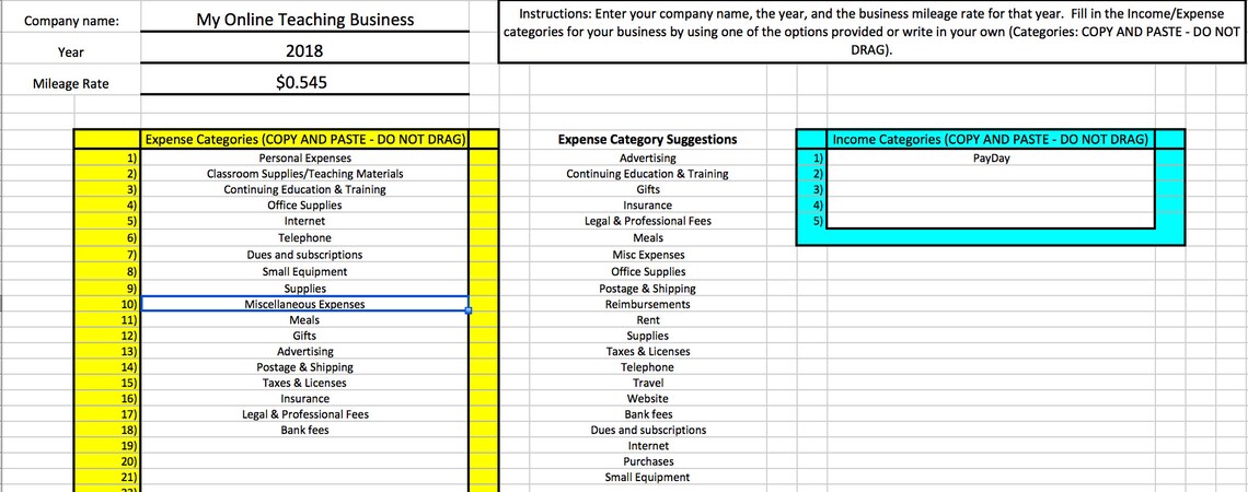 2018 Online Teaching VIPKID/GOGOKID Income/expense Tracker, Monthly ...