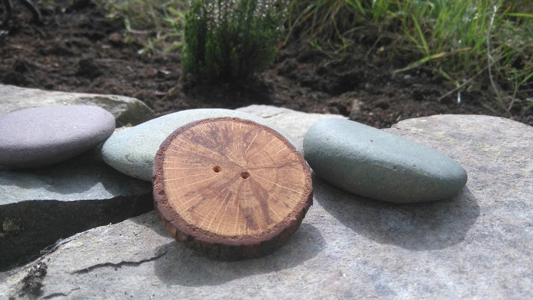 Buttons, A BIG Button, Wooden Button, Oak Button, a Bold Statement for ...