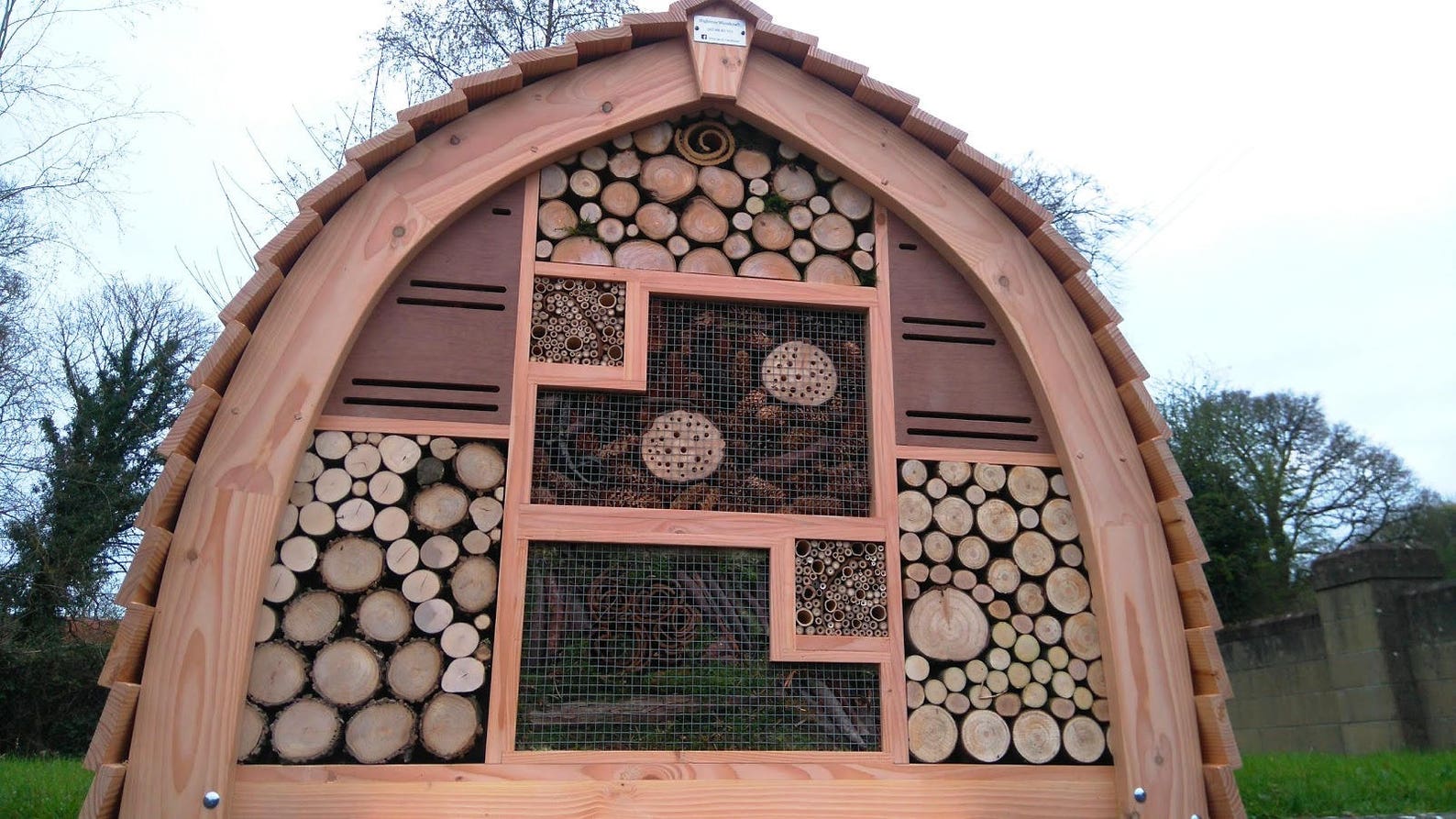 Bespoke Wildlife Habitat. Insect Hotel. 5' High, Made With Natural ...