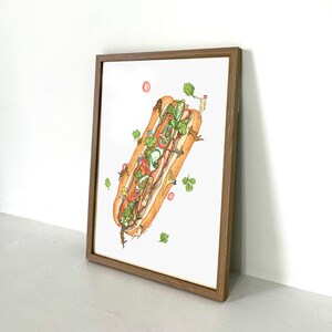 Banh Mi Babes Art Print / Cooking Poster / Street Food Art / Kitchen ...
