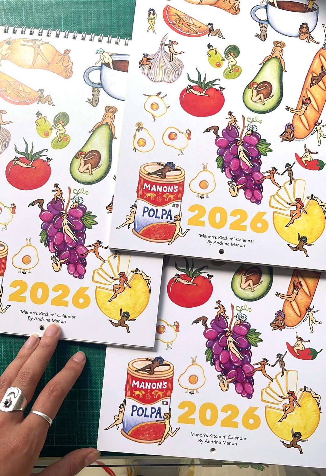 Manon's Kitchen 2026 Wall Calendar - Food Illustration/nudie Rudie ...