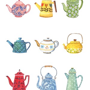Teapot Print / Tea Art / Tea Lover Gift / Home Decor / Tea Print / Gift ...