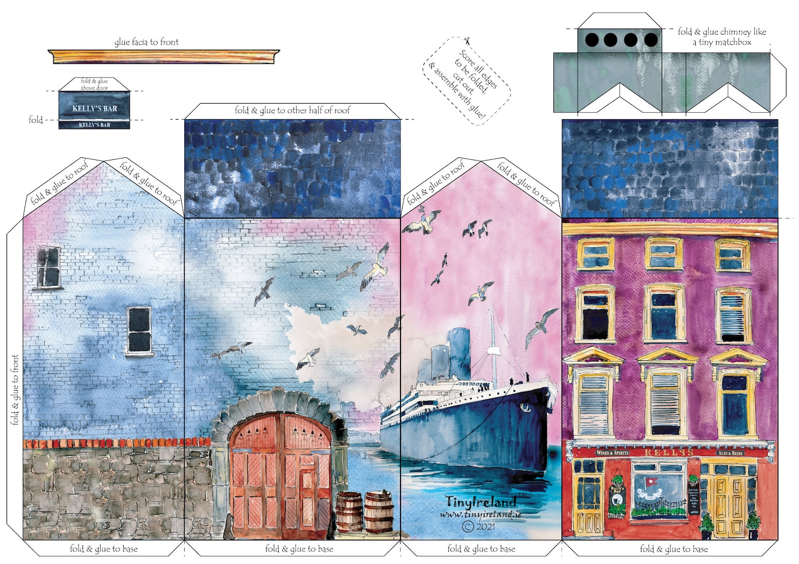 Build Your Own Tiny Cobh an Innovative Irish Paper Model Kit - Etsy