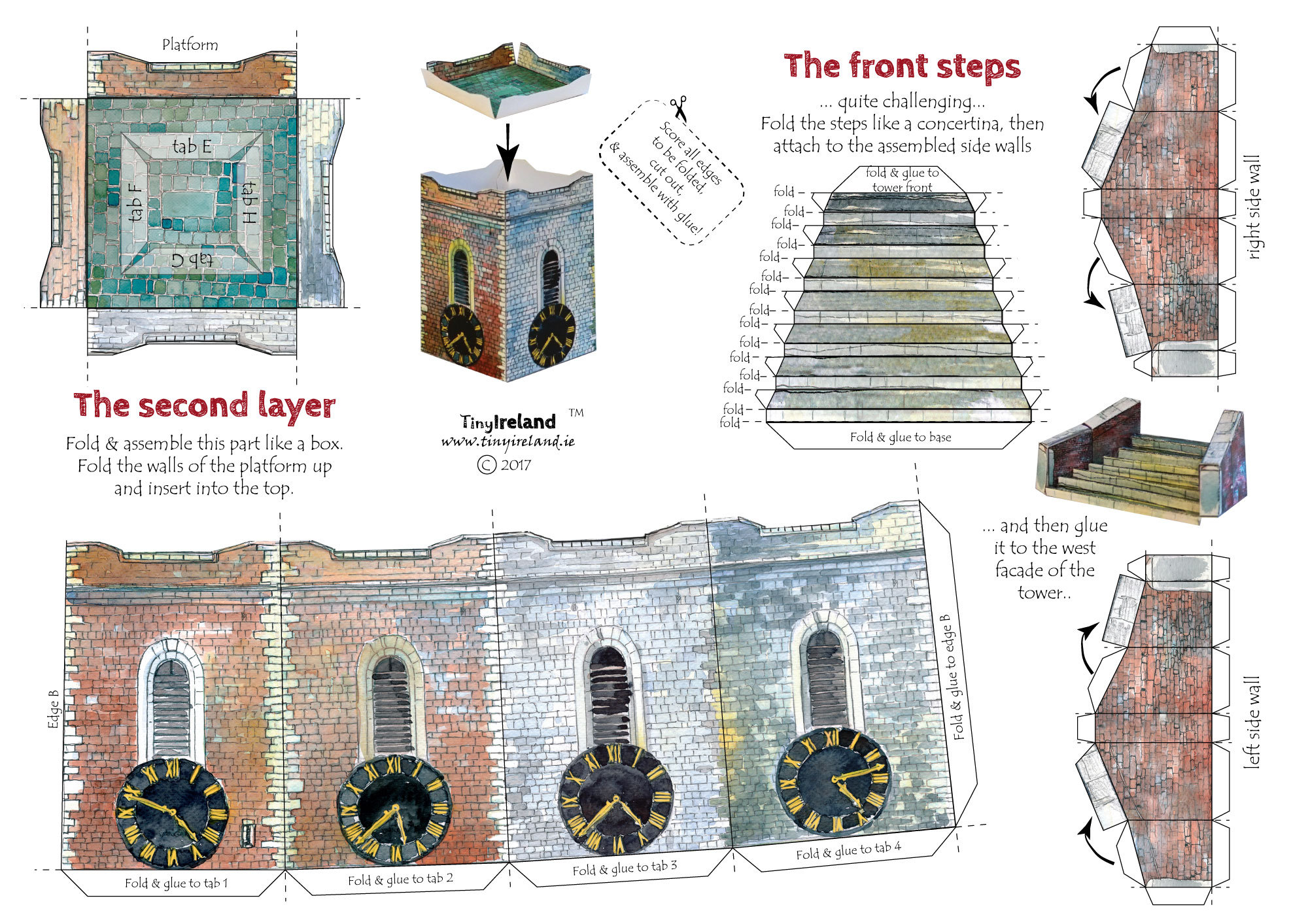 Build Your Own Tiny Shandon Tower- an Innovative Irish Paper Model Kit ...