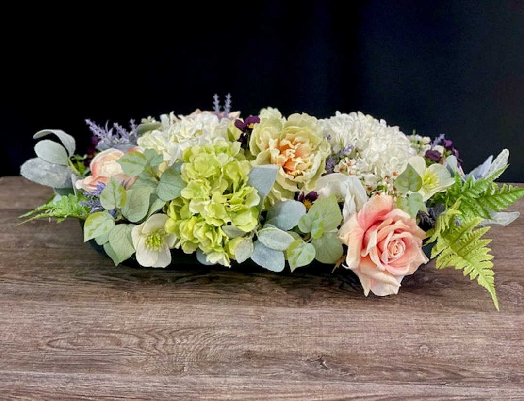 Table Centerpiece, Faux Succulent Arrangement, Artificial Plants for ...
