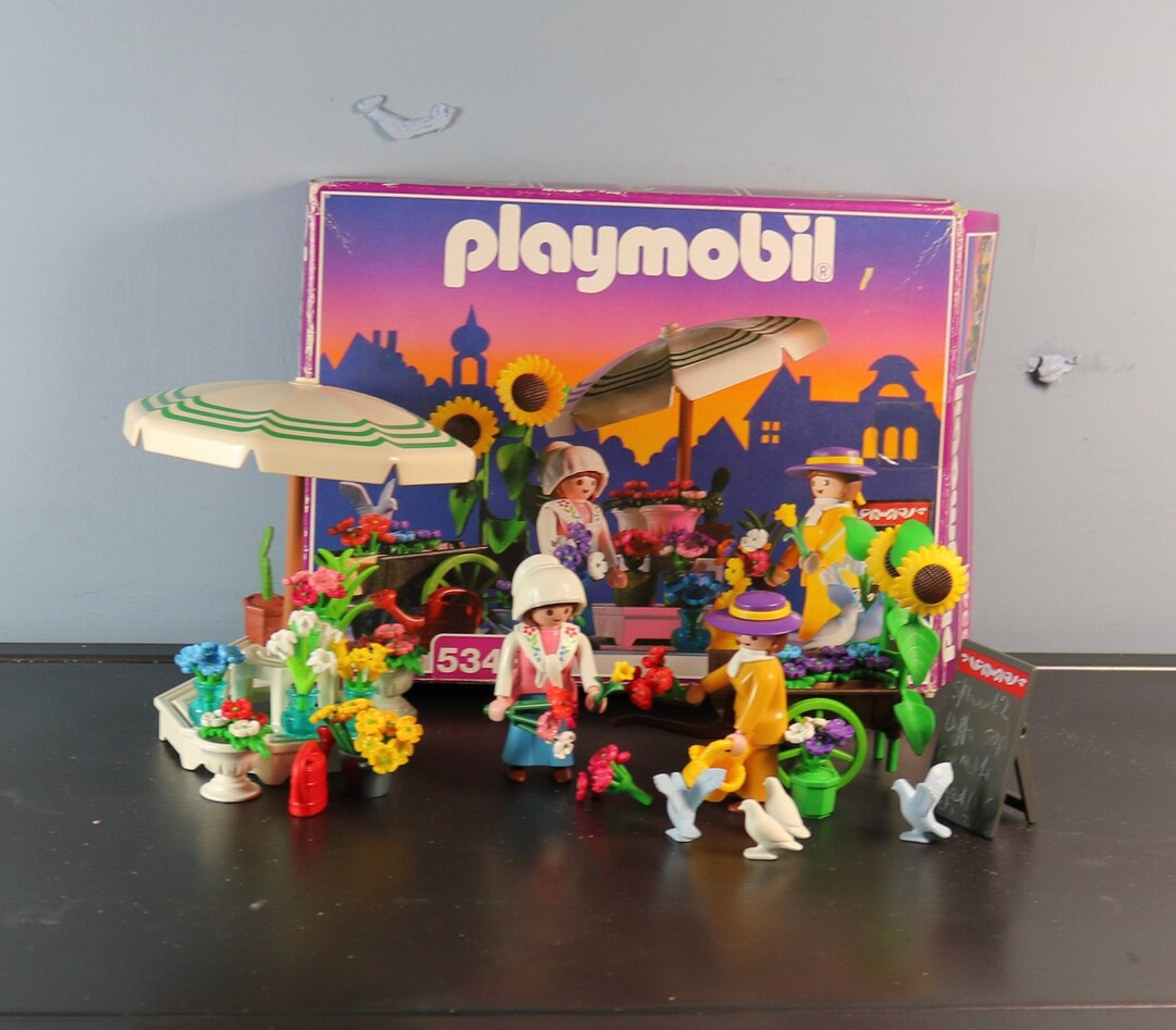 Playmobil Victorian Flower Stall 5343 Vintage Playset Complete With Box ...