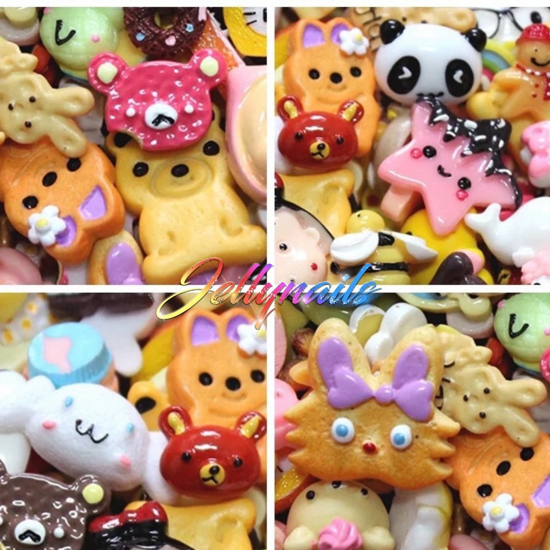 Kawaii Cartoon Characters Random 10 Pcs 3D Nail Art - Etsy