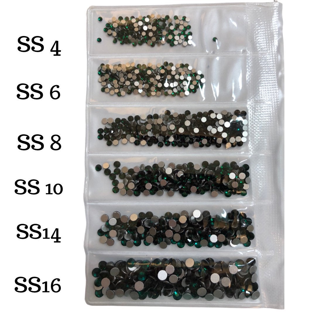 Emerald Glass Rhinestones Flat Back Stones in Bag Nail Art - Etsy