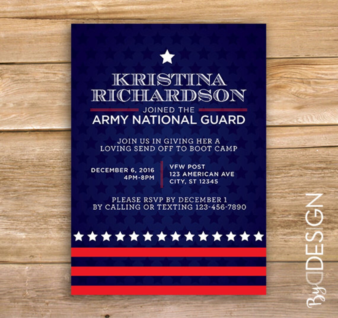 Military Going Away Party Invite, Send off Invitation, Deployment Party ...