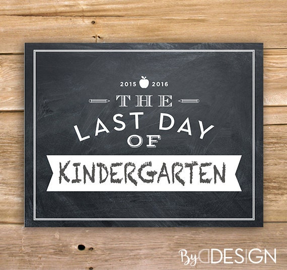Last Day of School End of Year Sign Last Day of Grade | Etsy