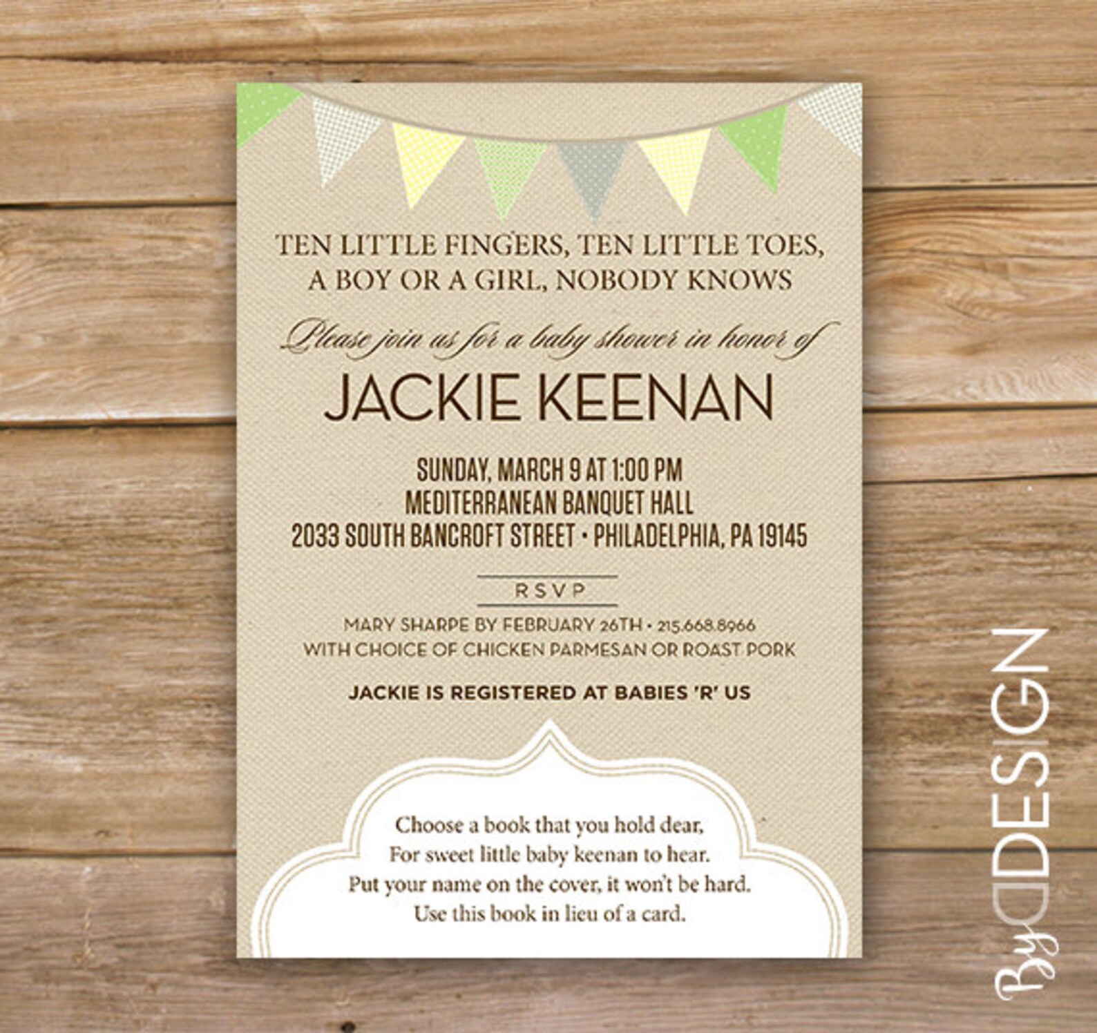 Gender Neutral Baby Shower Invitation, Baby Shower Invite, Burlap ...