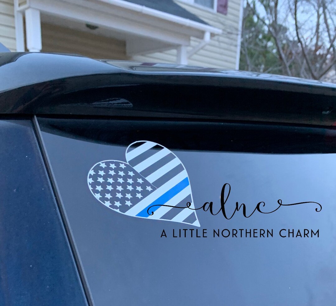 Thin Line Car Decal, Thin Blue Line Decal, Thin Red Line Decal, Thin ...