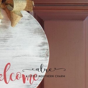Christmas Welcome Sign, Winter Door Hanger, Christmas Wooden Sign ...