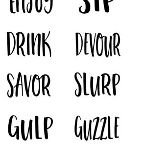 Quote Coffee Mugs, Word Inspired Coffee Mugs, Custom Coffee Mugs, Decal ...