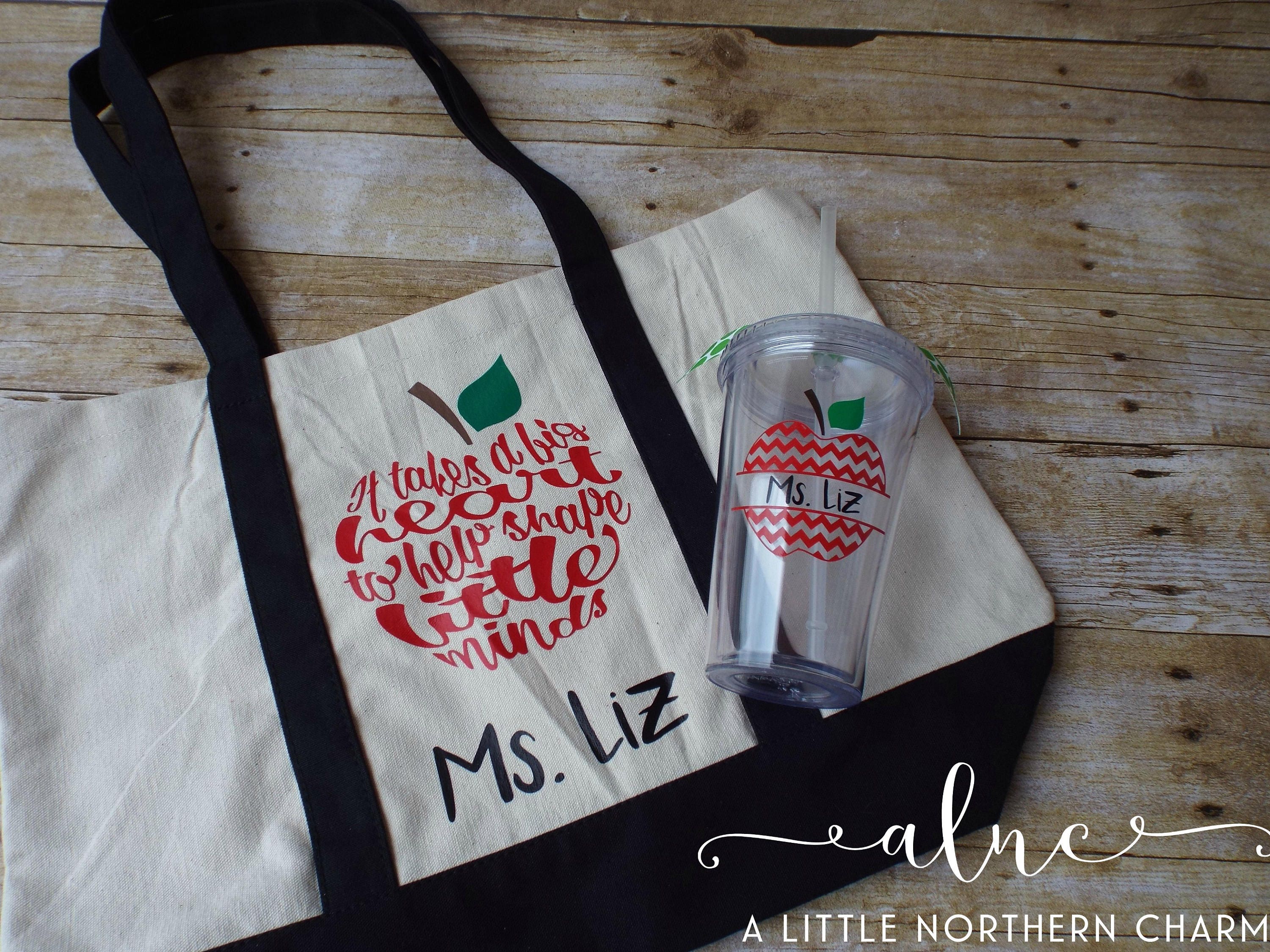 Personalized Teacher Bag Teacher Tote Bag It Takes a Big | Etsy