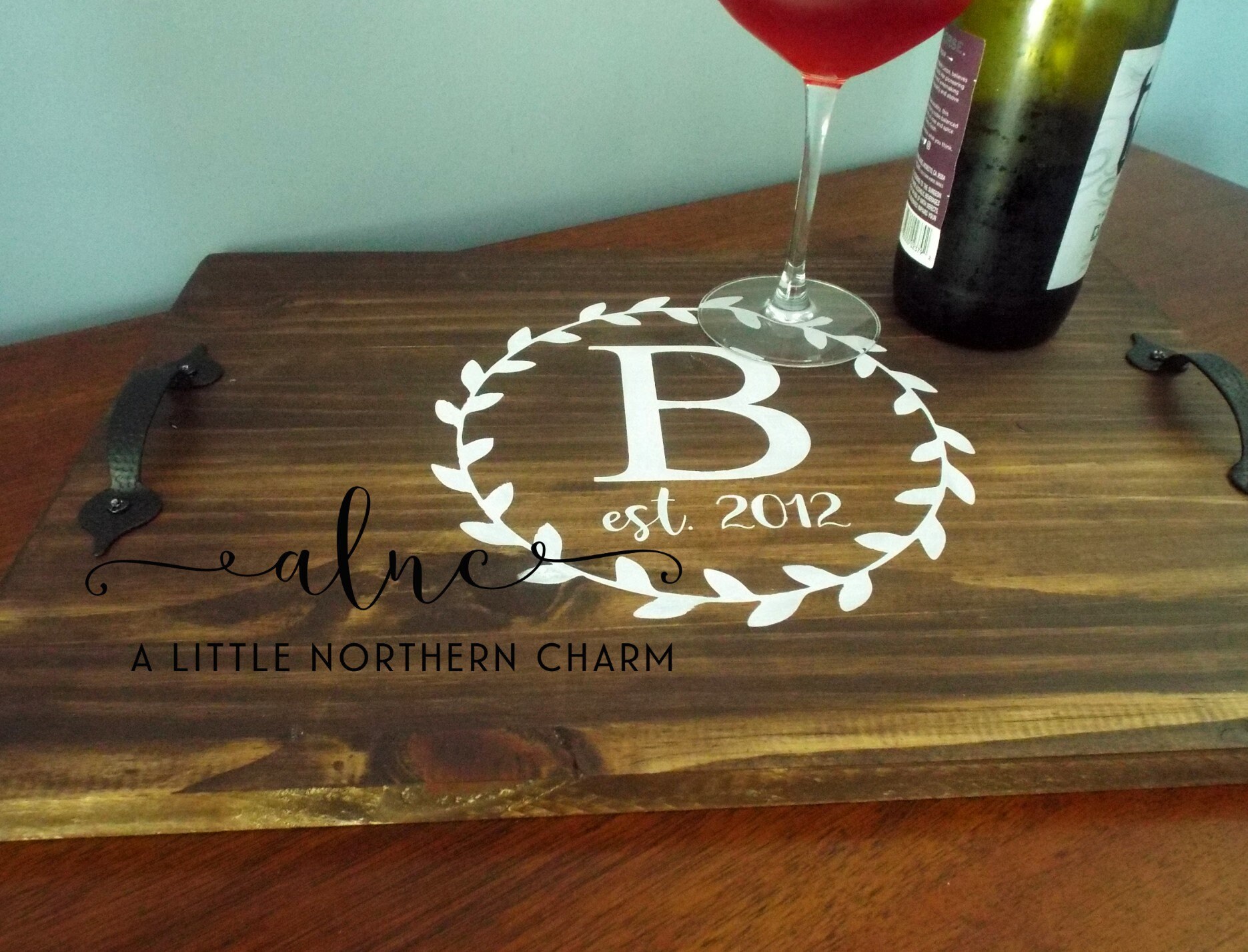 Personalized Wooden Tray, Wooden Coffee Table Tray. Custom Coffee Bar ...
