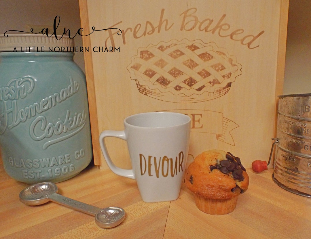 Quote Coffee Mugs, Word Inspired Coffee Mugs, Custom Coffee Mugs, Decal ...