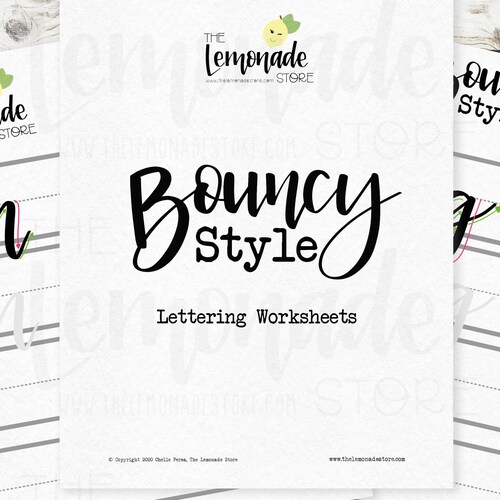 Fun Brush Lettering Printable Practice Sheets. Modern - Etsy