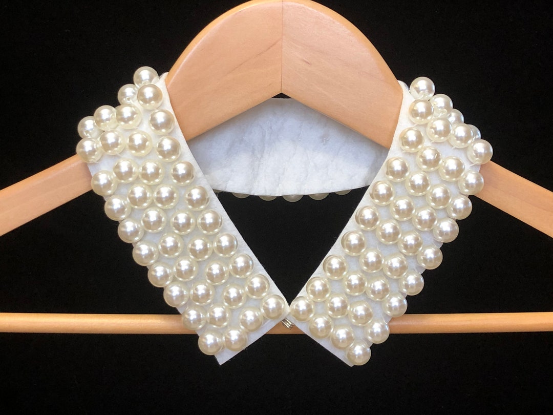 Pearl Peter Pan Collar Ivory Pearl Beaded Collar for Sewing on - Etsy