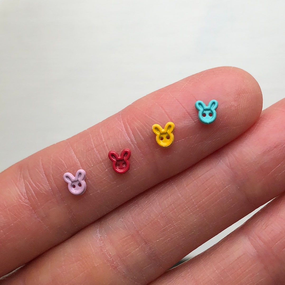 4mm Tiny Buttons Mini Bunny Buttons Mini Buttons for BJD Mini Buttons ...