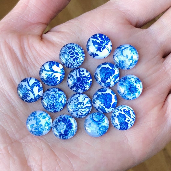 10pcs 12mm Resin Cabochon glass Resin Cabochons Floral | Etsy