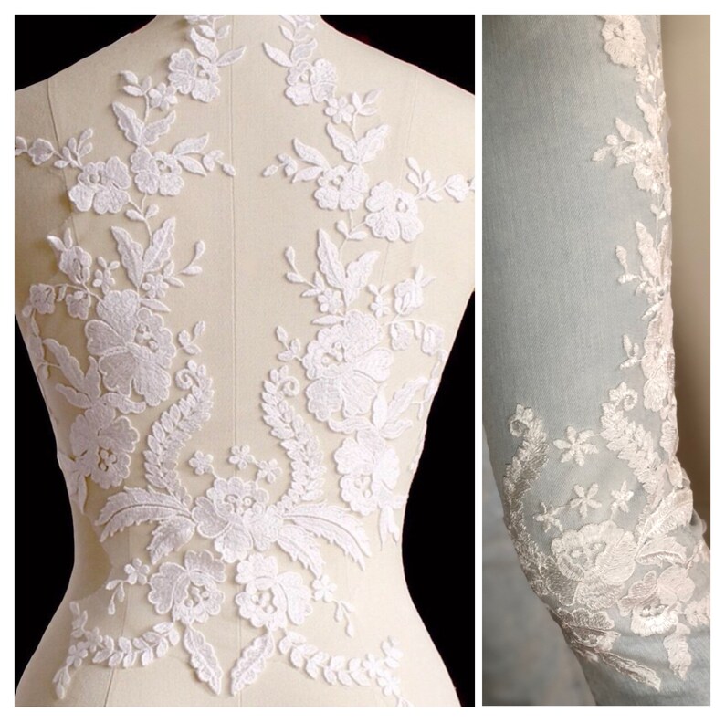 Extra Large Bridal Lace Applique Wedding Lace Applique - Etsy