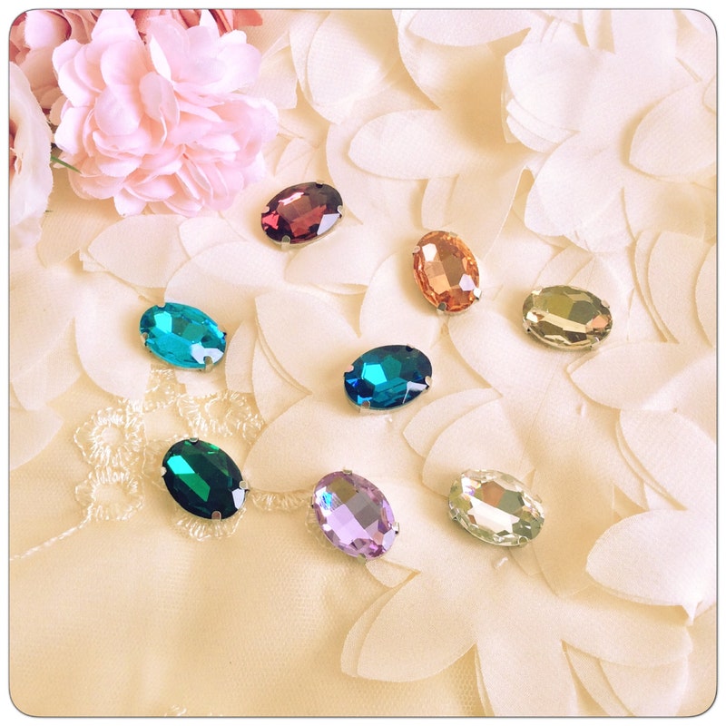 Oval Rhinestones - Etsy