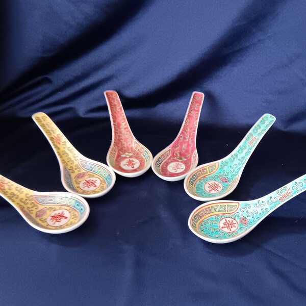 Chinese Ceramic Soup Spoons - Etsy