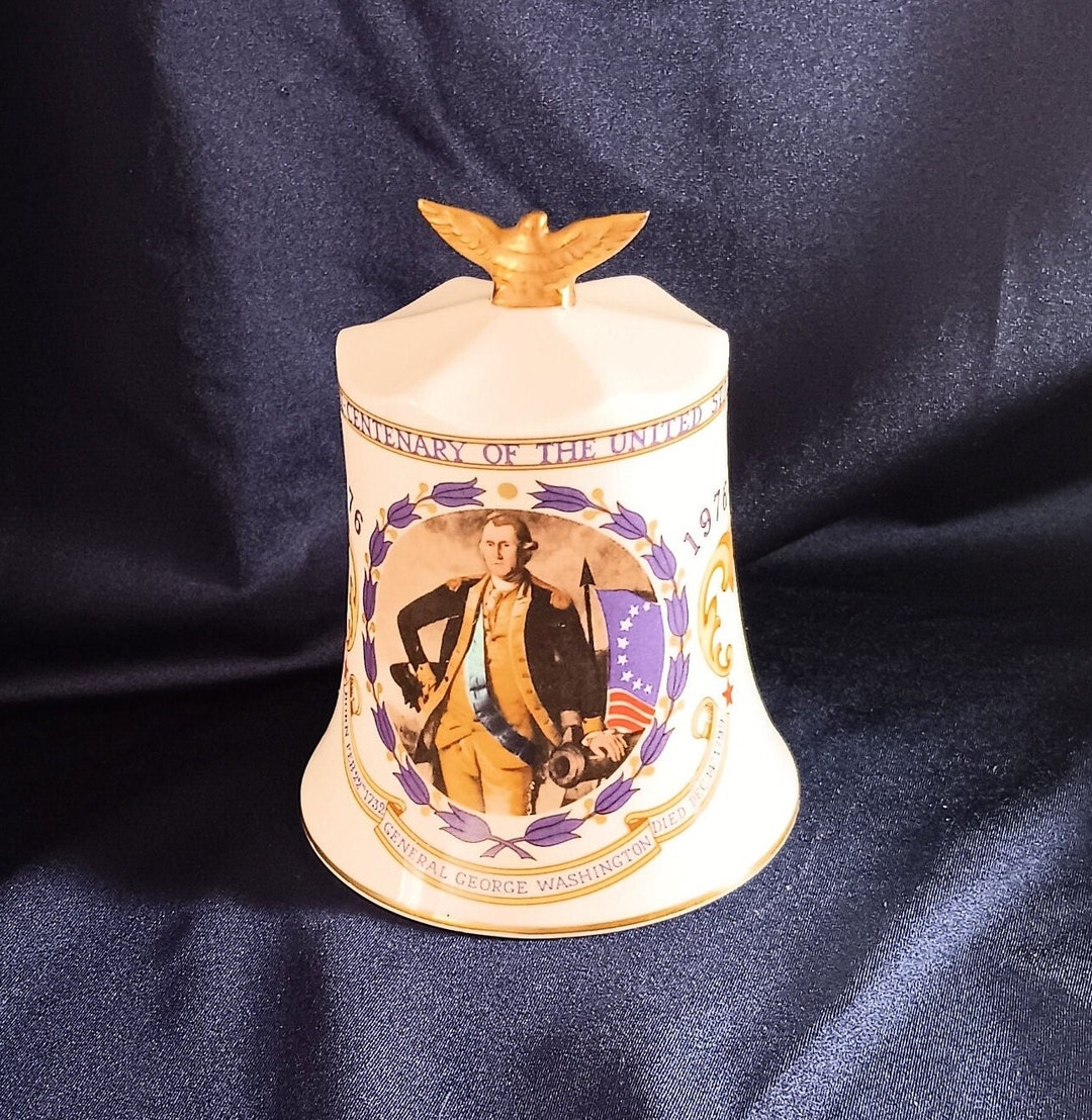 George Washington, Bone China Bell, Washington Bell, Bi-centennial Bell ...