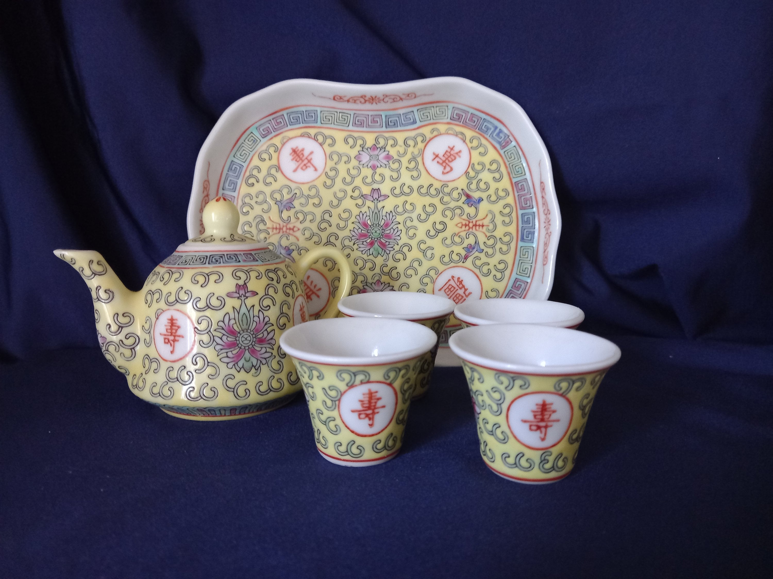 Chinese Tea Set Miniature Tea Set Famille Jaune Chinese Tea | Etsy