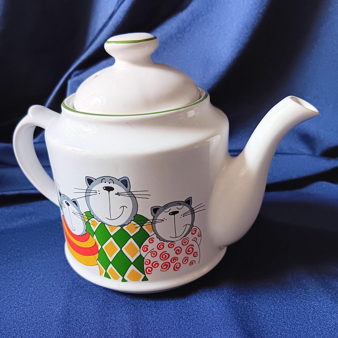Vintage Teapot, Wade Teapot, Cat Teapot, Retro Teapot, Afternoon Tea ...
