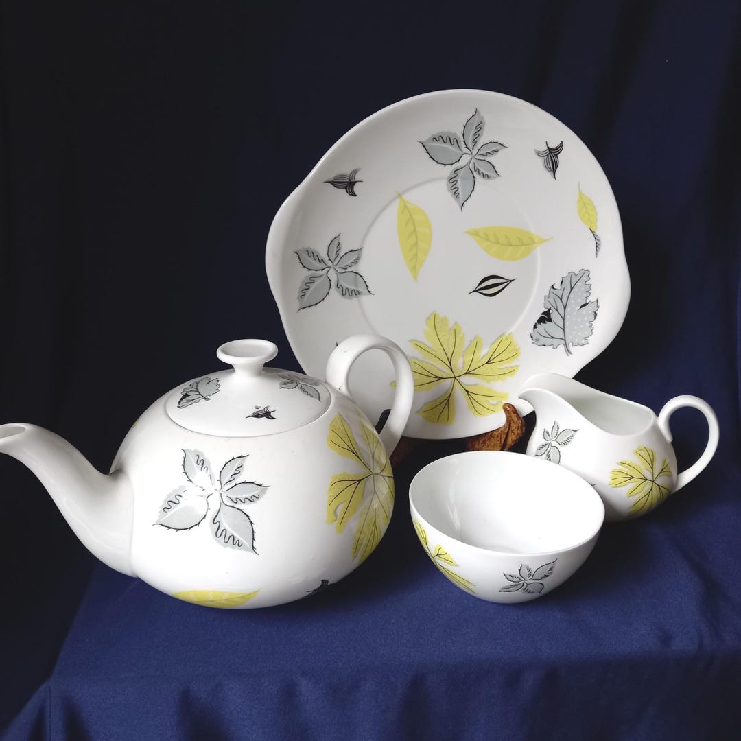 Mid Century Tea Set, Vintage Tea Set, Adderley Tea Set, Vintage Teapot ...