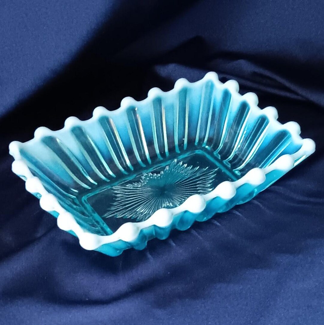 Davidson Glass, Antique Davidson Glass Dish, Vaseline Glass, Pearline ...