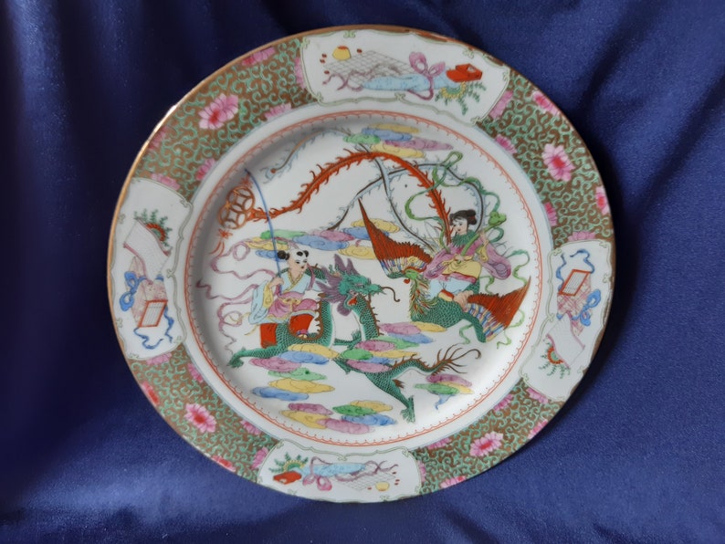 Decorative Plates Oriental Plates Pair of Plates Room - Etsy